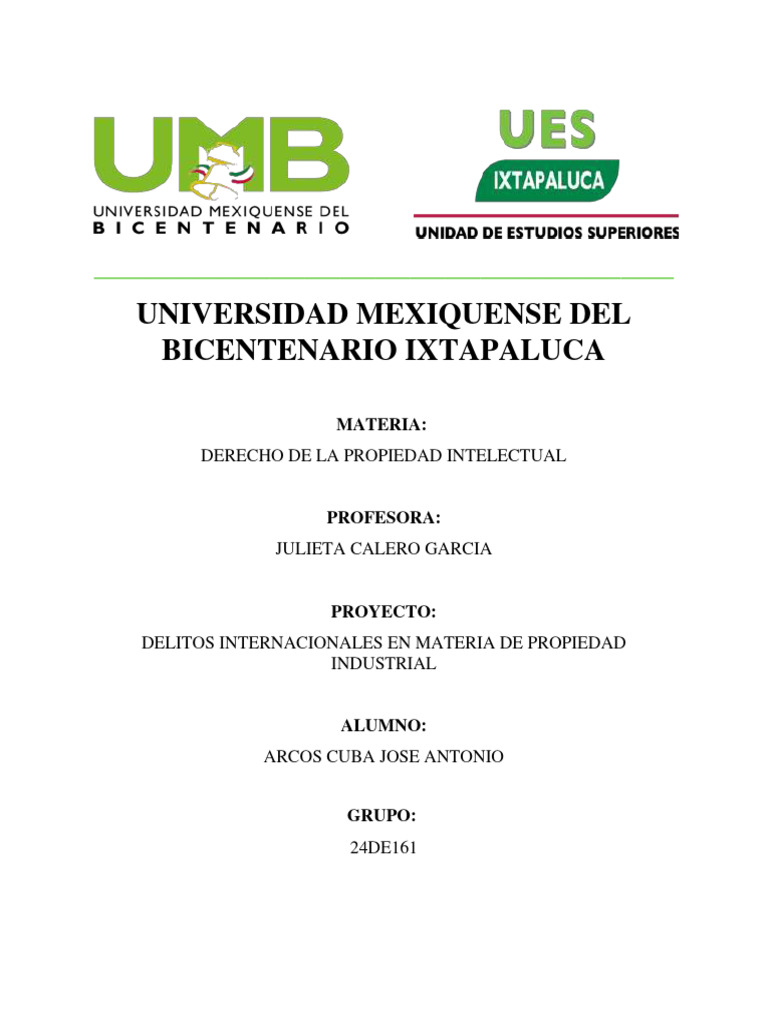 Delitos Internacionales en Materia de Propiedad Industrial Acja | PDF ...