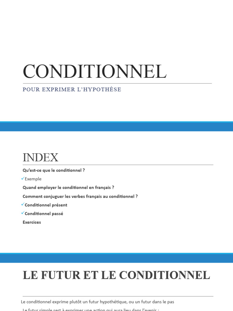 Comprendre le conditionnel en français | PDF | Nombre grammatical | Verbe