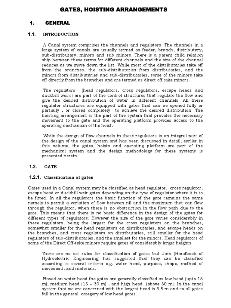 Vertical Lift Gate Design and Mechanisms | PDF | Bearing (Mechanical ...