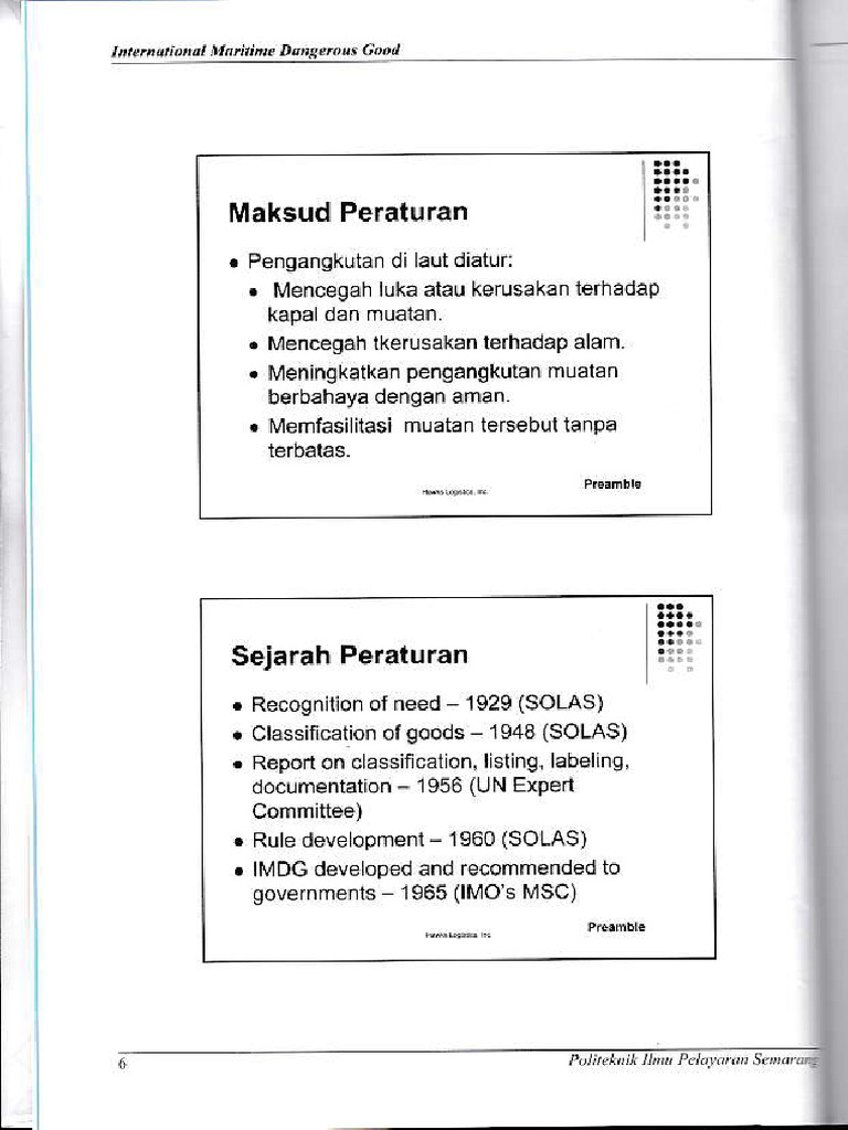 Materi Imdg Pdf Occupational Safety And Health Pollution