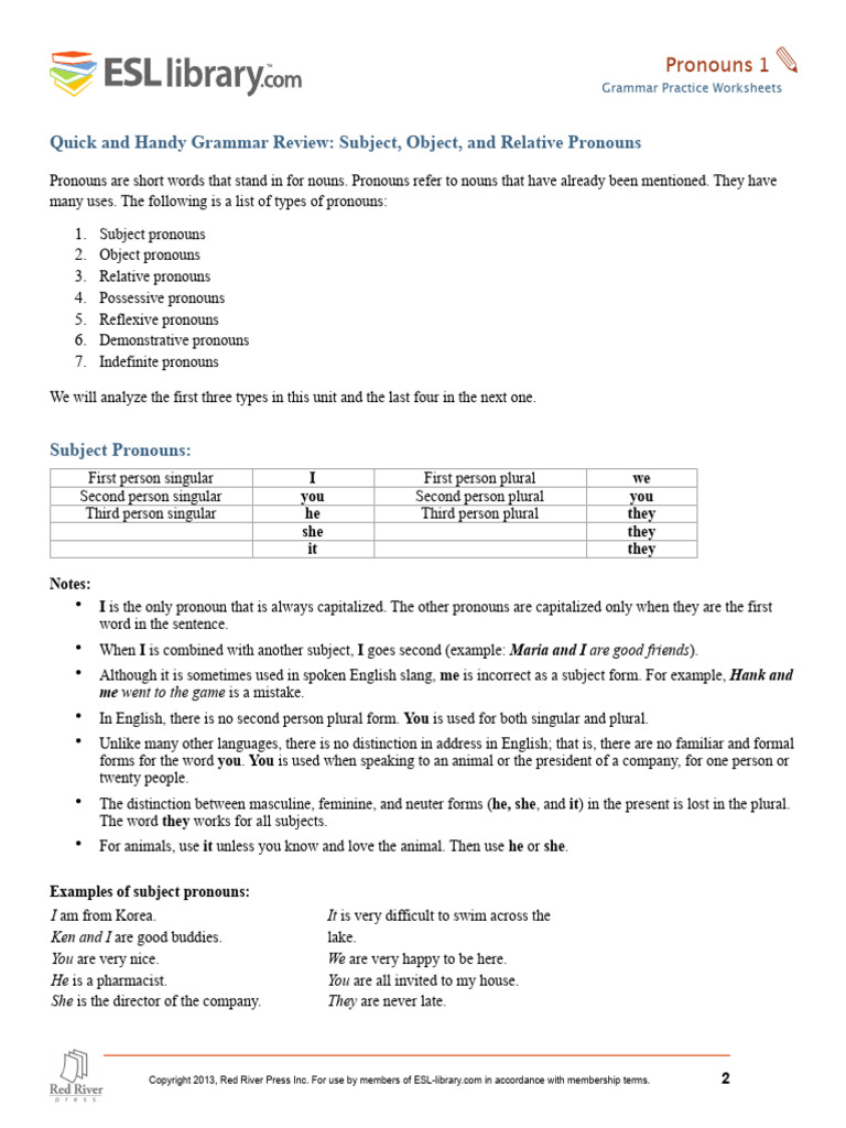 Pronouns | PDF | Grammatical Number | Pronoun