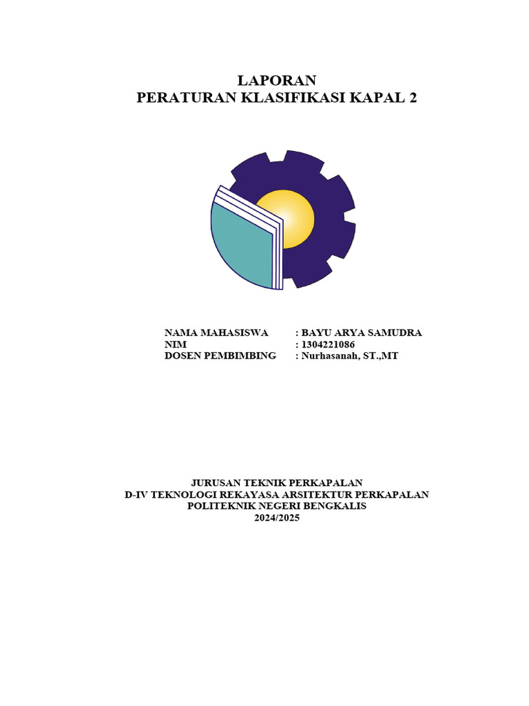 Laporan Peraturan Klasifikasi Kapal | PDF