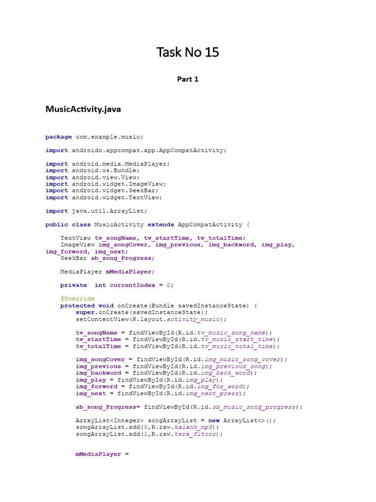 Task No 15 | PDF | Android (Operating System) | Software Engineering