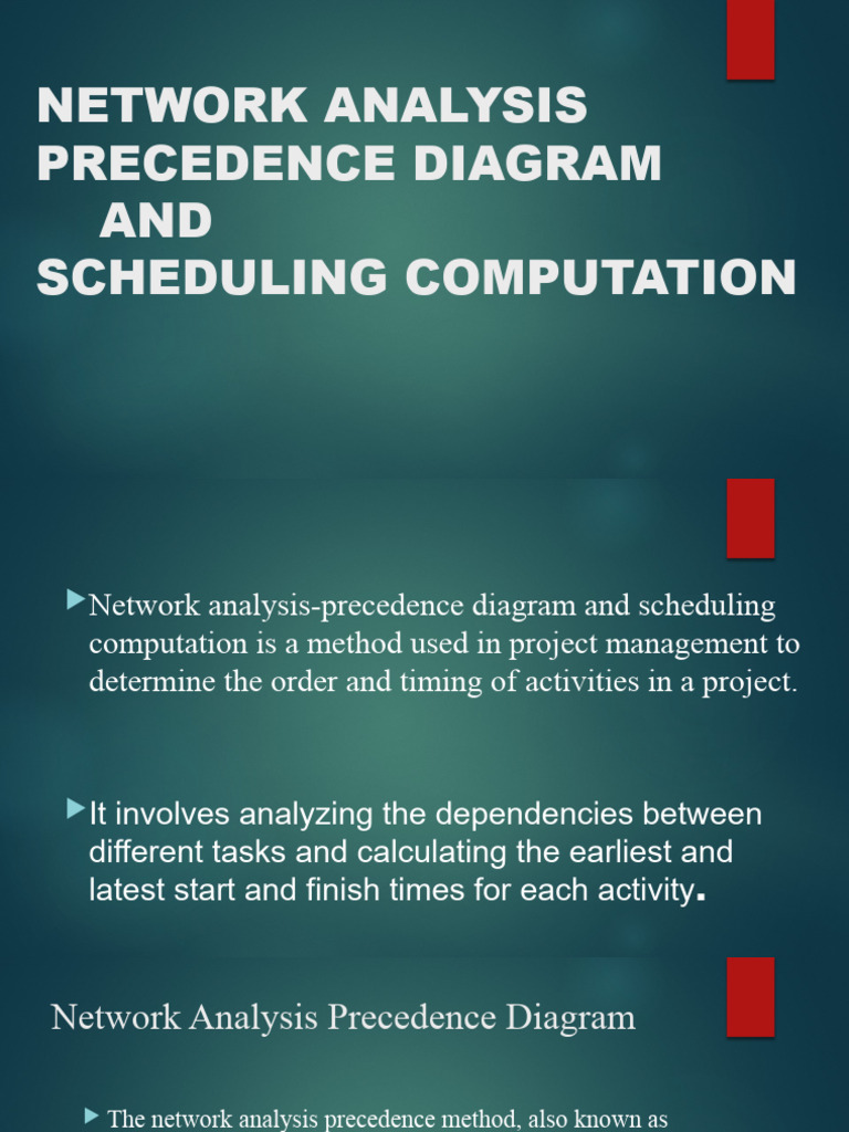 Network Analysis Precedence Diagram and Scheduling Computation | PDF