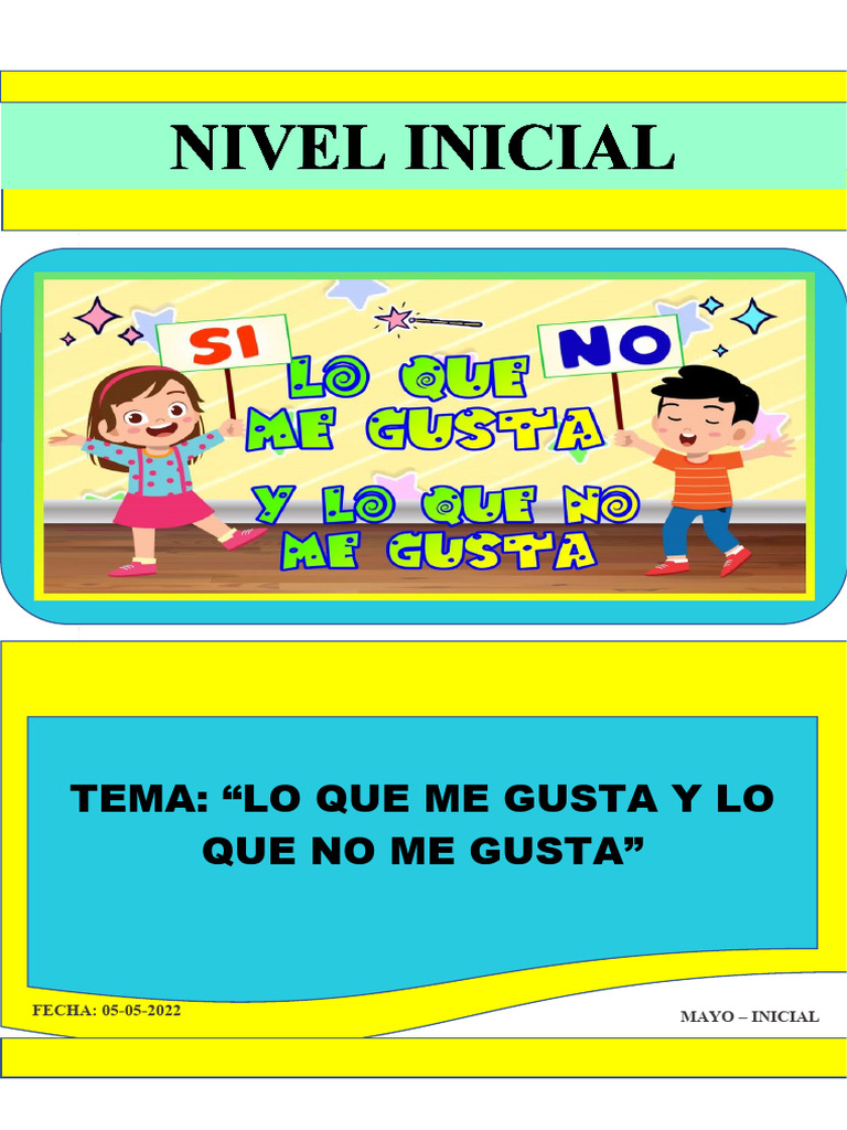Comunicación y Gustos en Educación Inicial | PDF | Evaluación | Aprendizaje