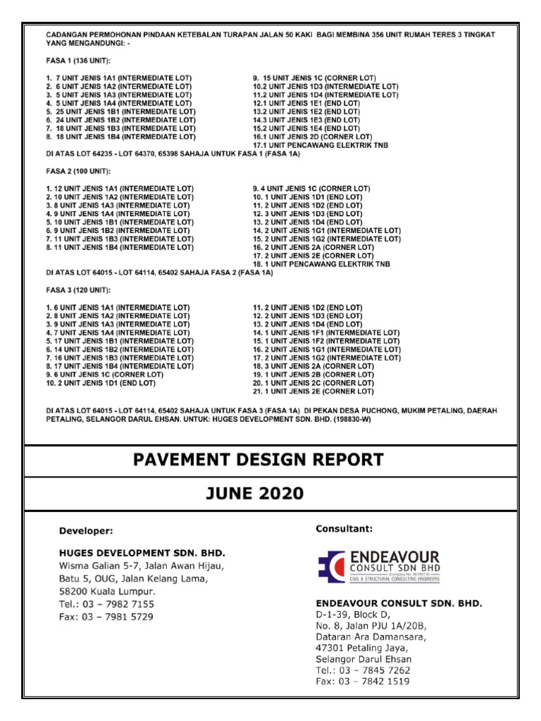 Pavement Design Report | PDF | Road Surface | Road