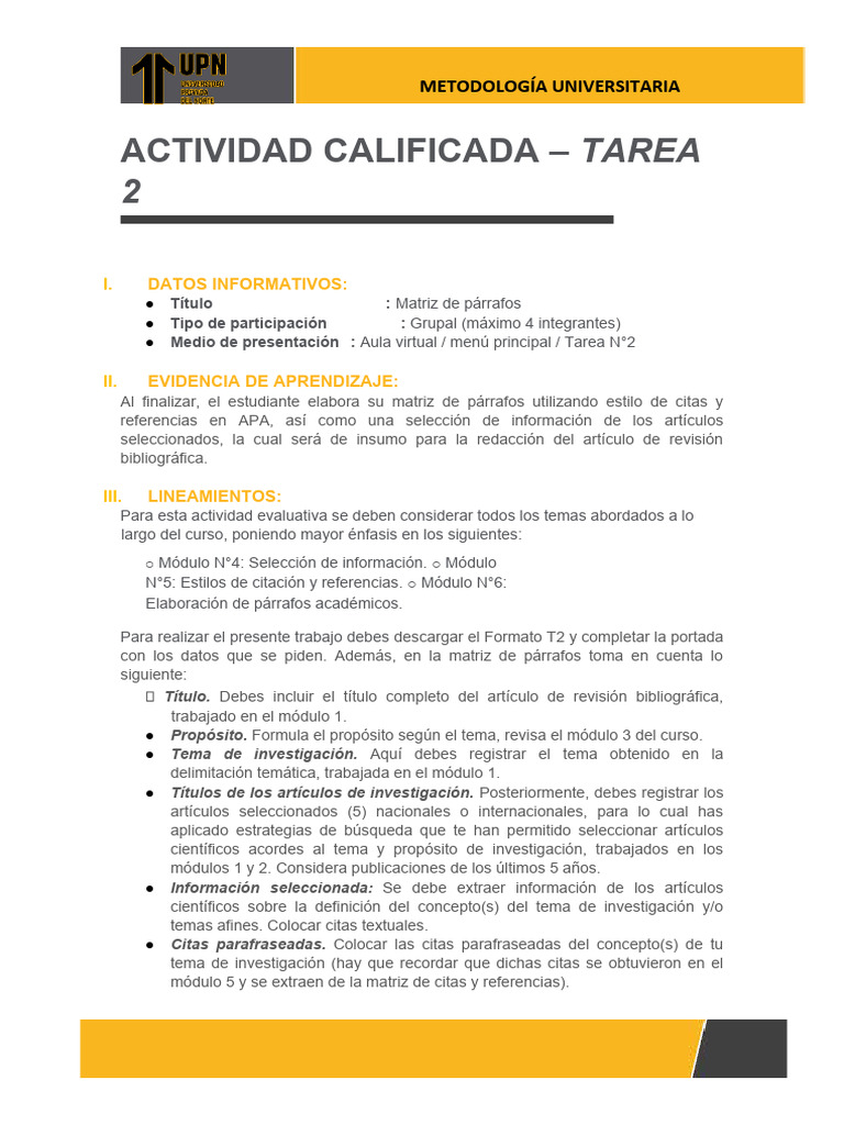 T2 - Metodologia Universitaria - Grupo19 - DAYANA NICOLE SANCHEZ SANCHEZ | PDF | Perú