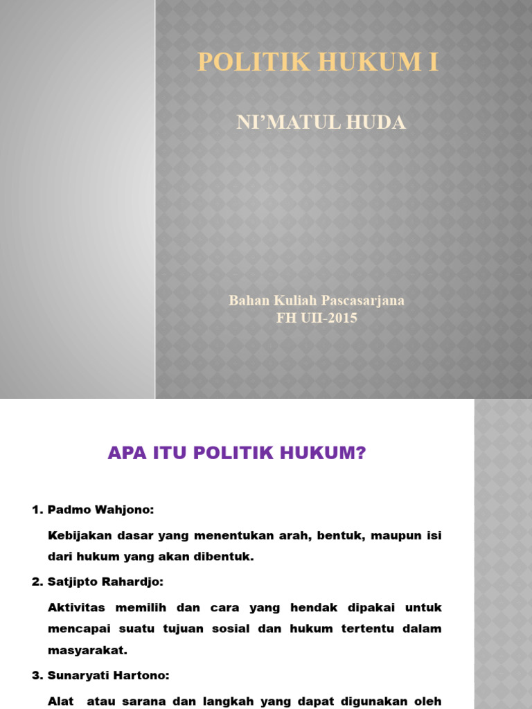 Buku Politik Hukum: Konsep dan Tujuan | PDF | Ilmu Sosial | Hukum