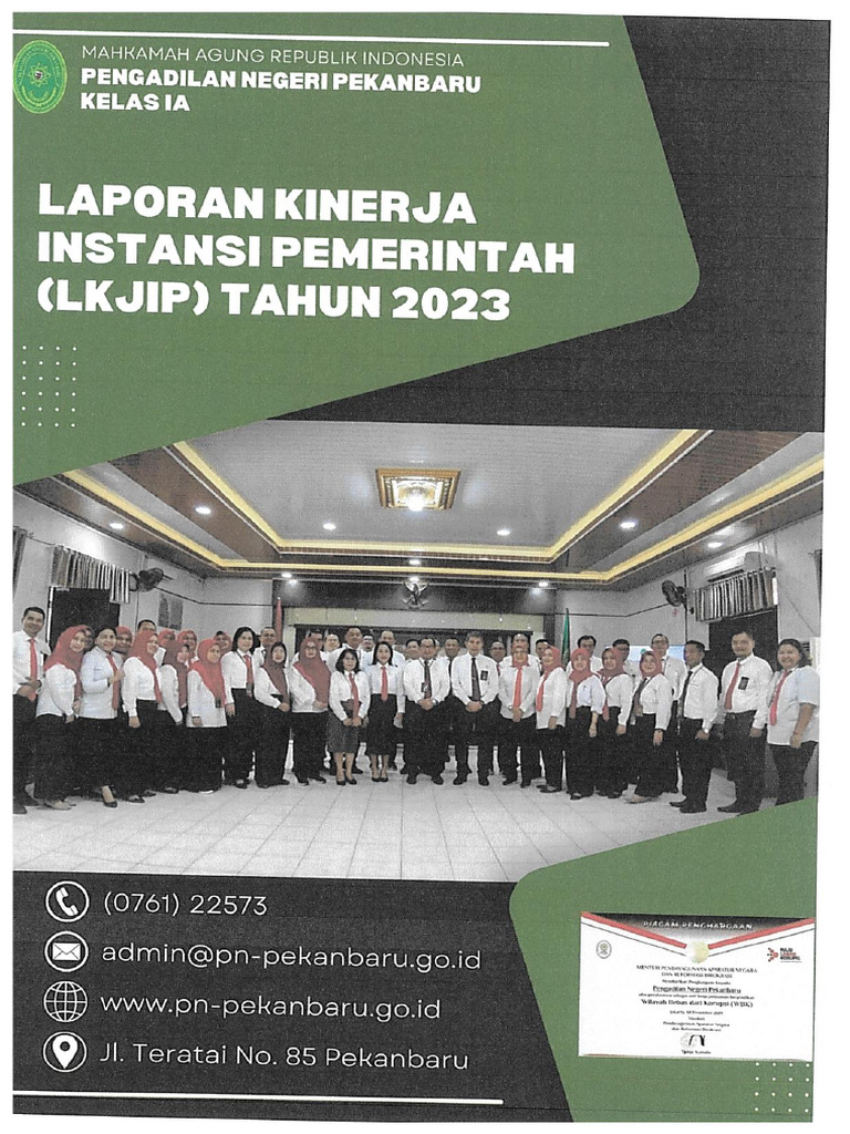 Laporan Kinerja Instansi Pemerintah Tahun 2023 | PDF