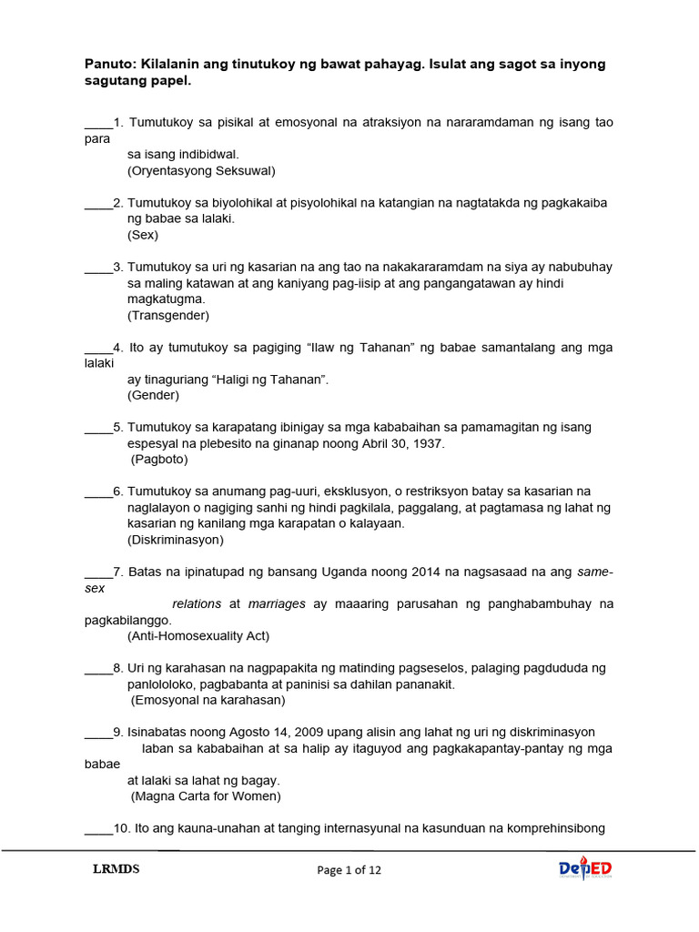 Ap10 Q3 Reviewer | PDF