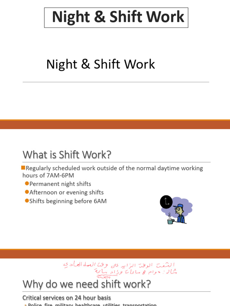 Ch.16 Night Shift Work | PDF | Shift Work | Sleep