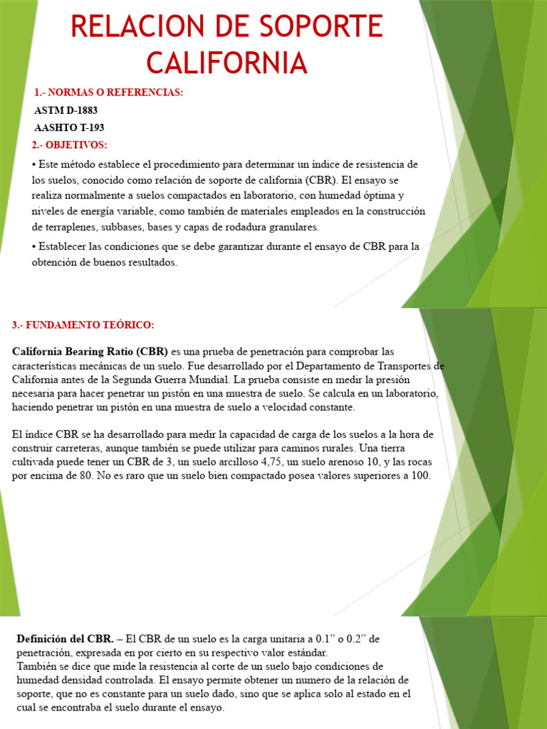 1.-Normas O Referencias:: ASTM D-1883 AASHTO T-193 | PDF