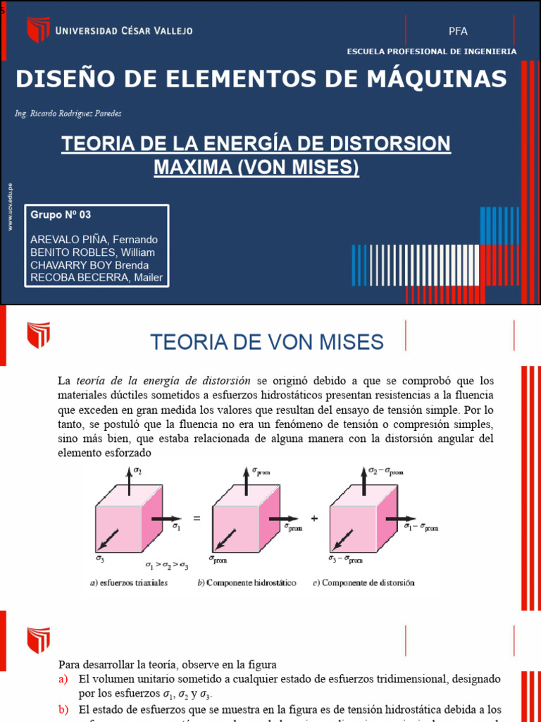 Teoria de Von Mises | PDF | Deformación (ingeniería) | Estrés (Mecánica)
