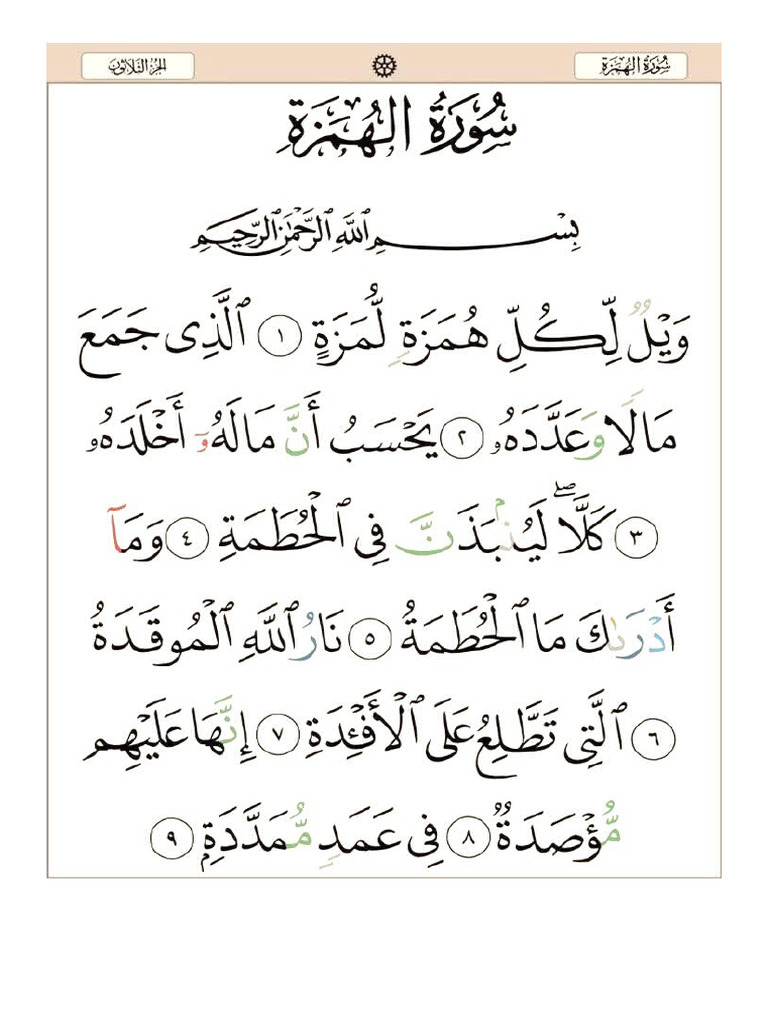 Surat Al Humazah | PDF