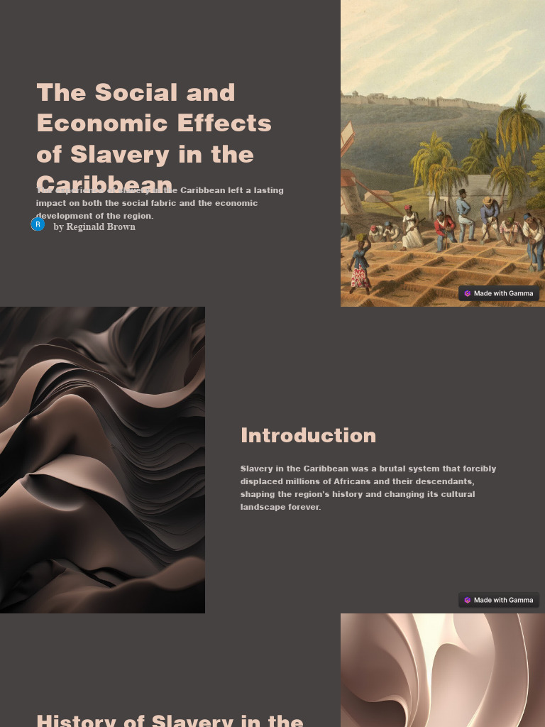The Social and Economic Effects of Slavery in the Caribbean | PDF ...
