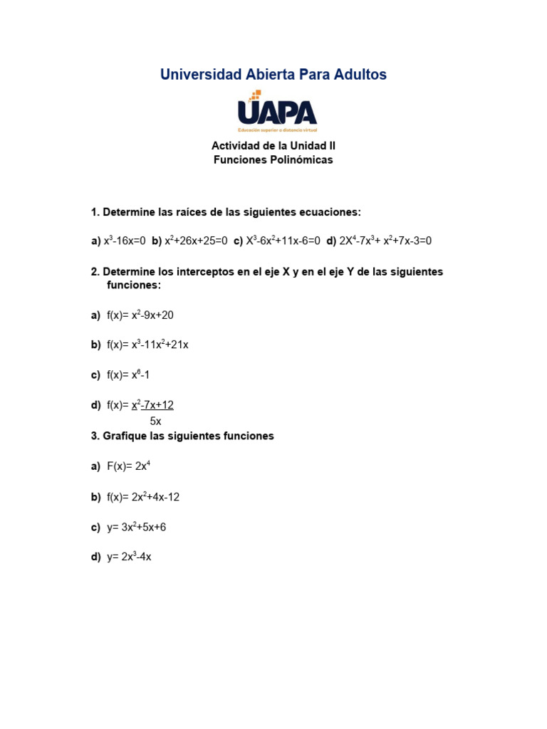Actividad de La Unidad II Matetica Numeria JR | PDF