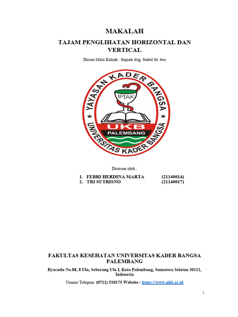 Tajam Penglihatan Horizontal dan Vertikal | PDF