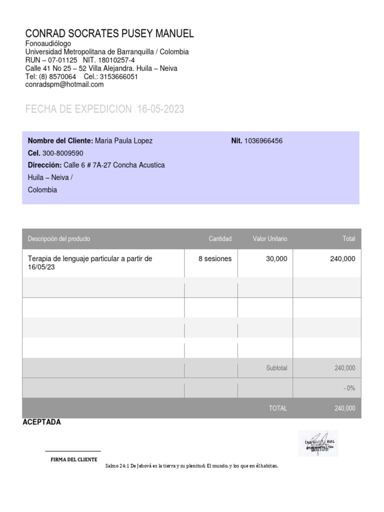 Factura Mathias | PDF