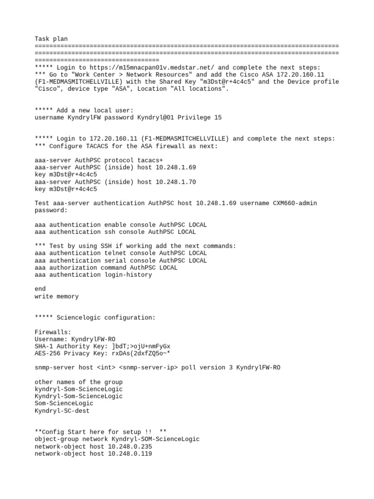 TACACS Template 5.2(1) | PDF | Secure Shell | Application Layer Protocols