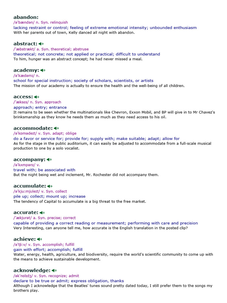 500 IELTS Vocabulary | PDF | Transmission Control Protocol | Monopoly