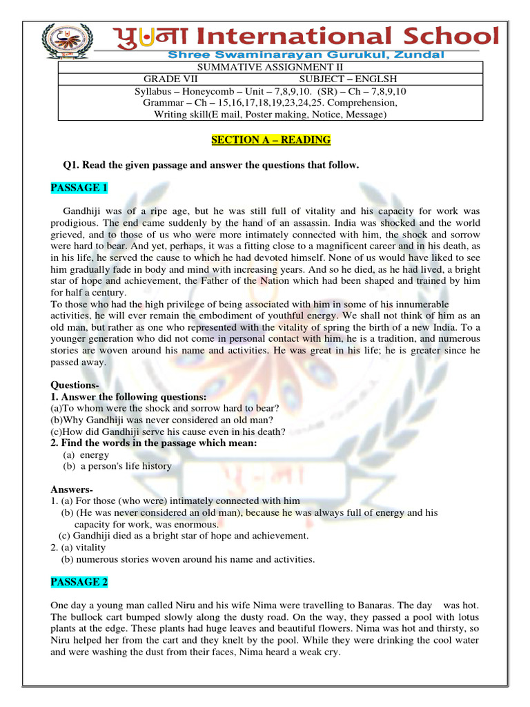 Grade VII English Summative Assignment | PDF | Fires | Clause