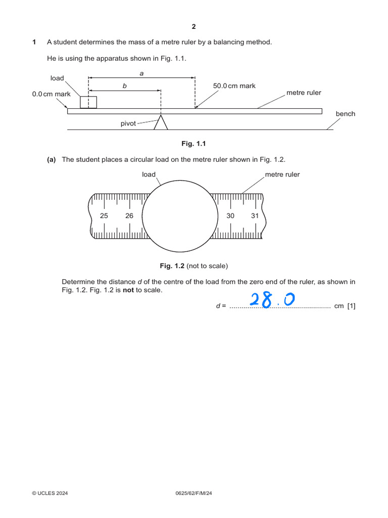0625 Physics Paper (6) FM 2024 | PDF | Voltage | Metrology