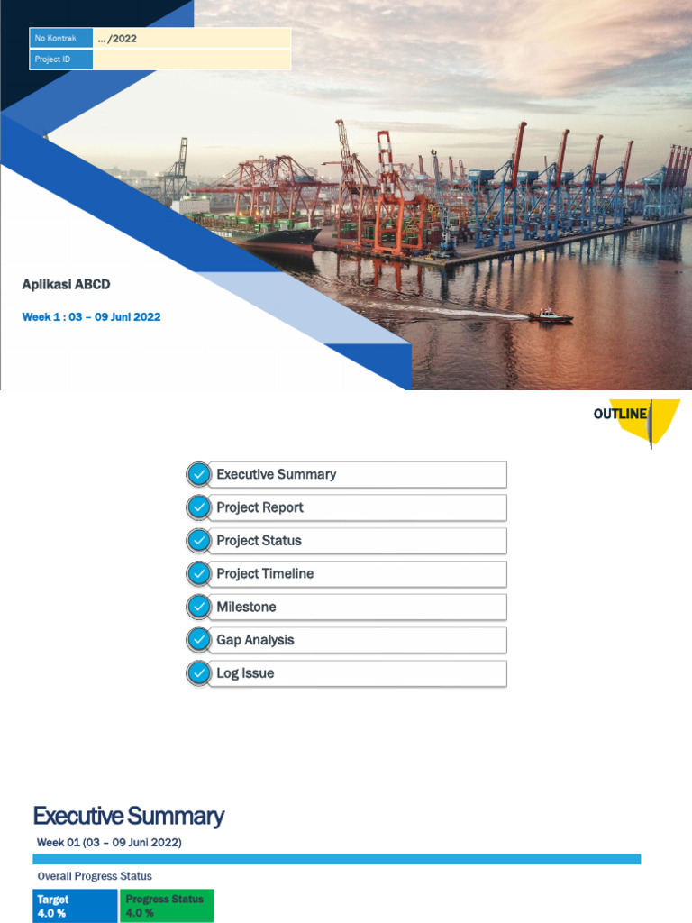 Contoh Progress Report Week-01_ReportProgress | PDF