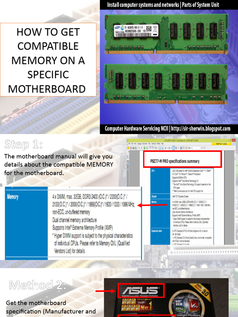 How To Get Compatible Memory On A Specific Mobo | PDF