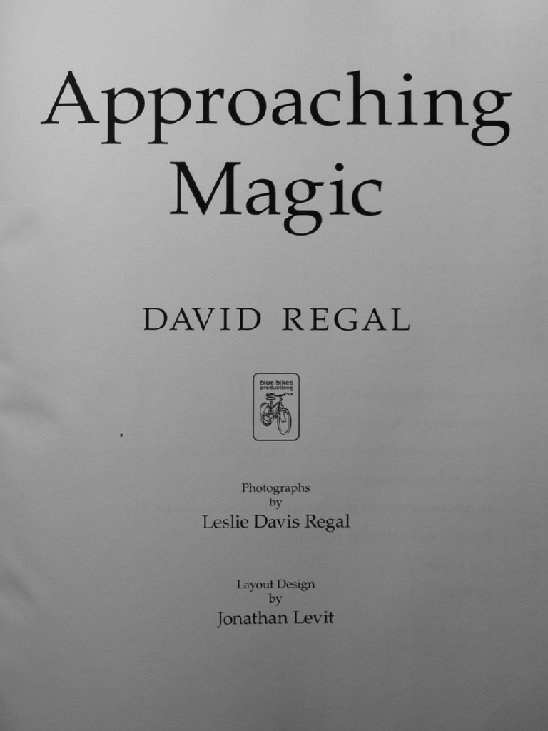 Approaching Magic (David Regal) | PDF