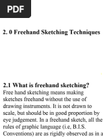 Freehand Sketching Techniques Guide | PDF