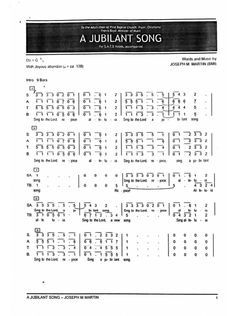 A Jubilant Song - Joseph M Martin (Remasterd) | PDF