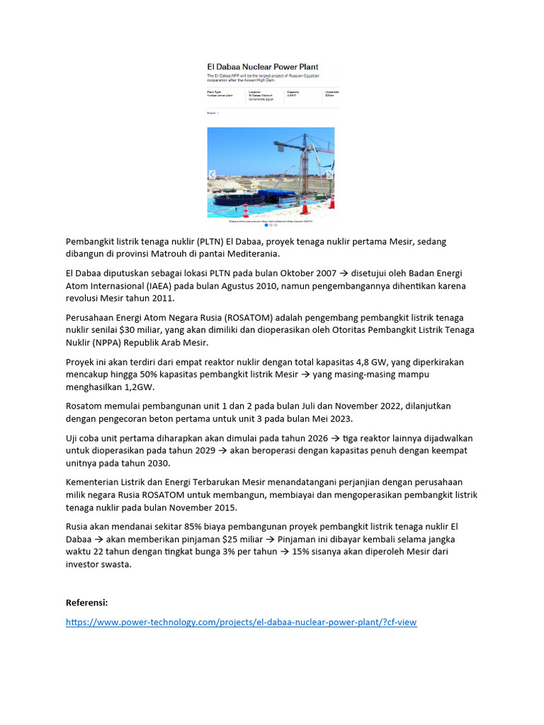Nuklir Mesir | PDF