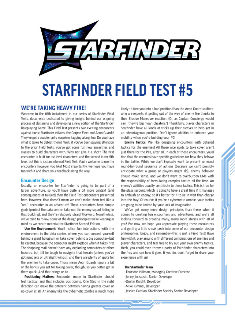 Starfinder Encounter Preview | PDF