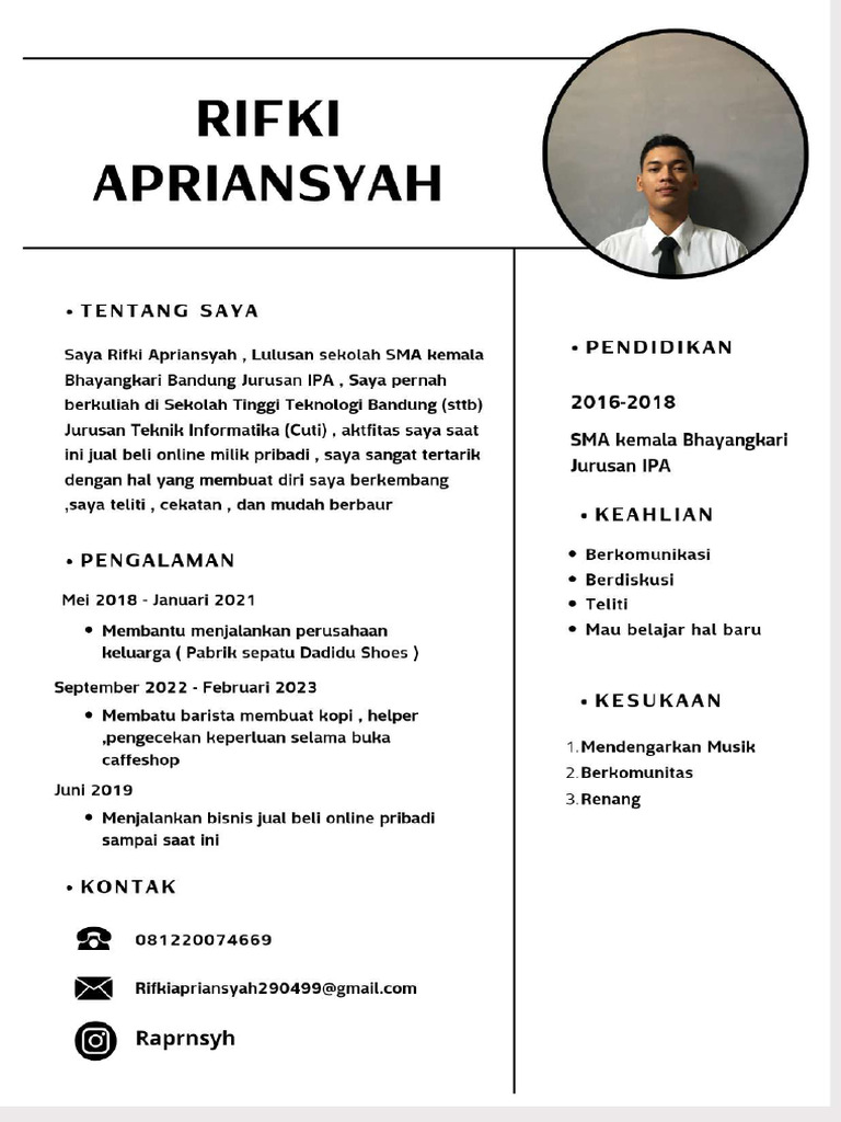 CV Rifki Afrianayah | PDF