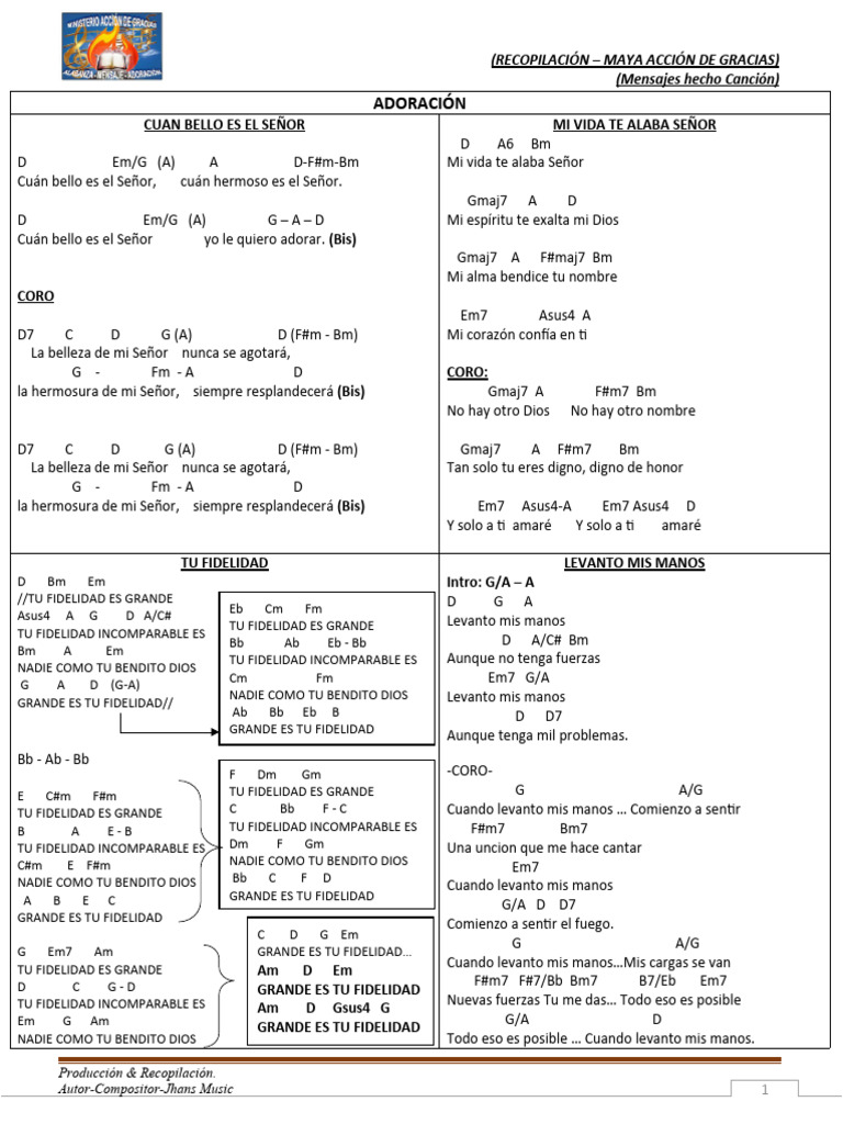 Repertorio Adoracion | PDF | Cristo (título) | Concepciones de dios