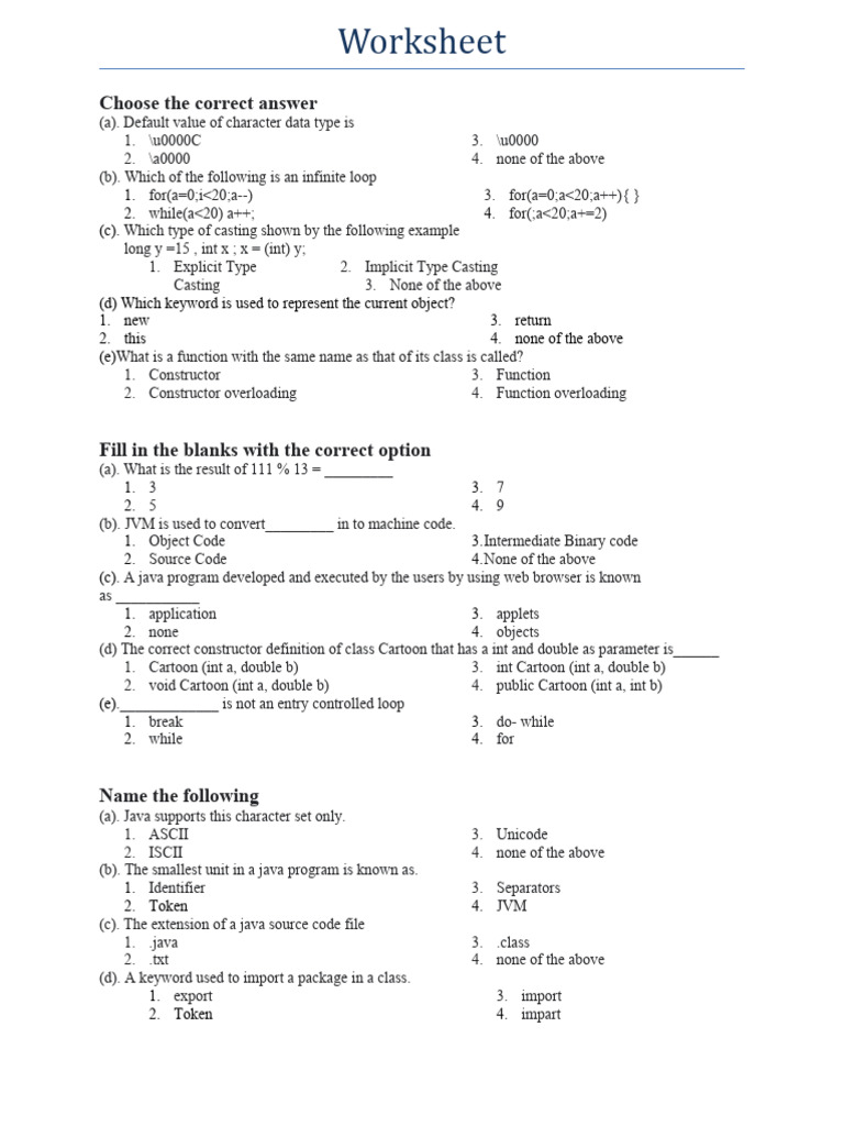 Worksheet Holidays | Download Free PDF | Computer Programming | Computing