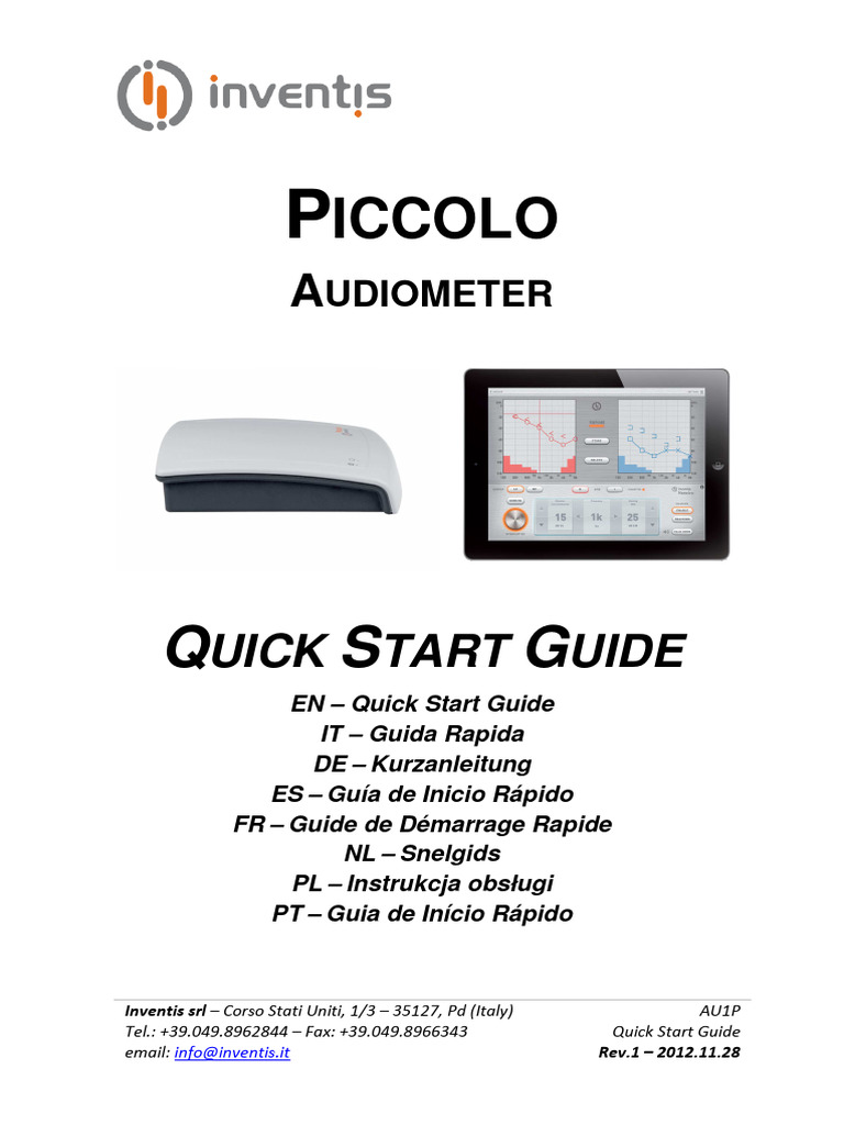 Audiologists' Piccolo Guide | PDF | Headphones | Computer Engineering