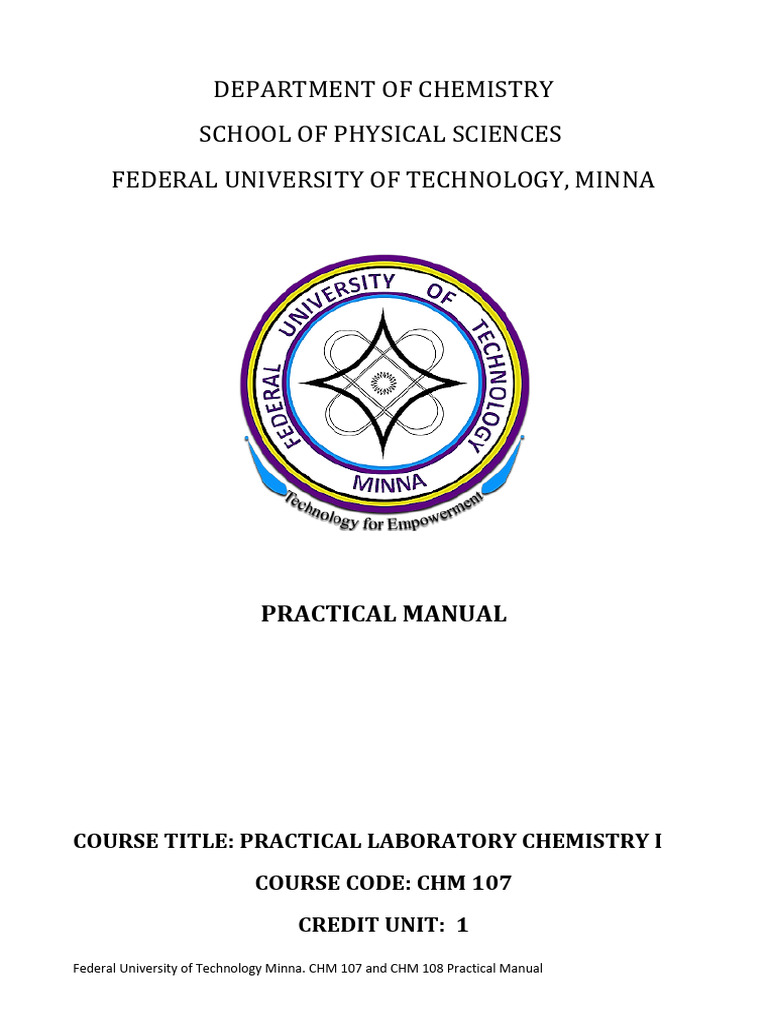 CHM 107 & 108 Lab Manual Guide | PDF | Solubility | Titration