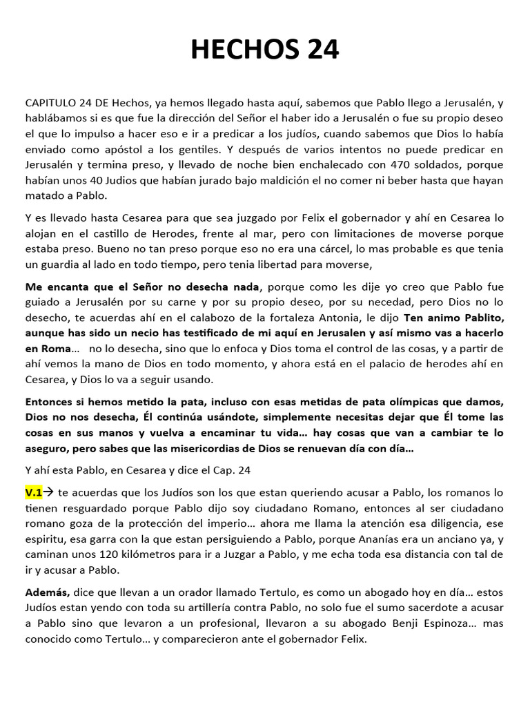 Hechos 24 | Descargar gratis PDF | Cristo (título) | Pablo el apóstol