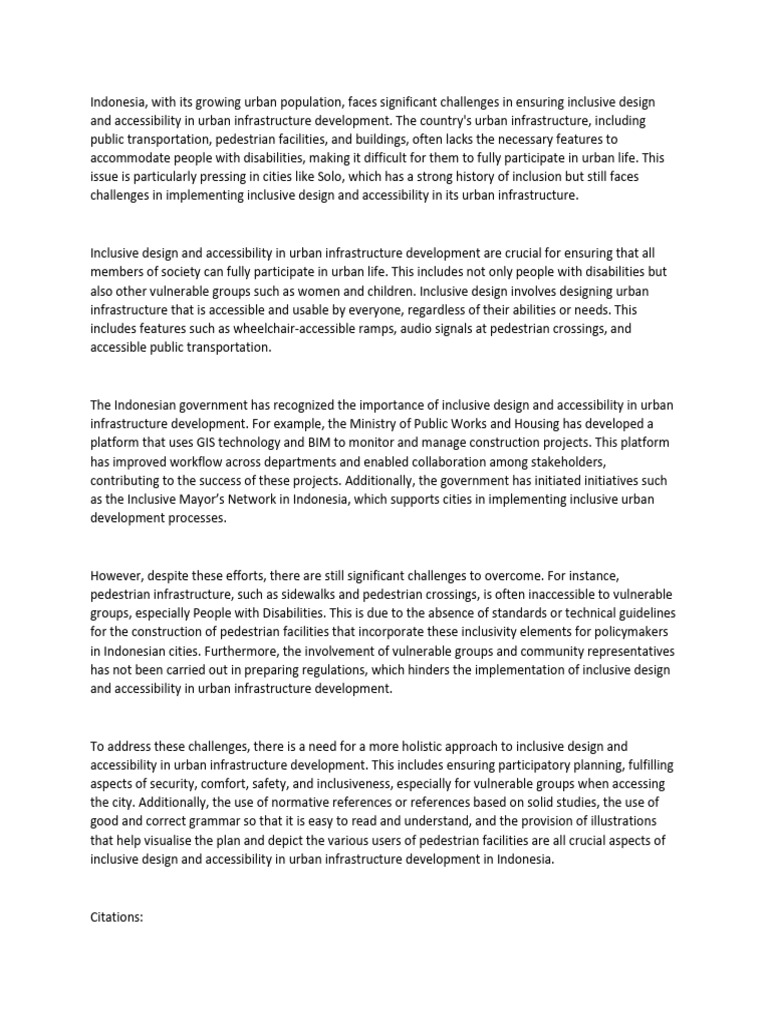 Inclusive Design and Accessibility in Urban Infrastructure Development ...