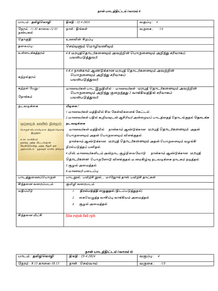 Sila Rujuk Fail RPH | PDF