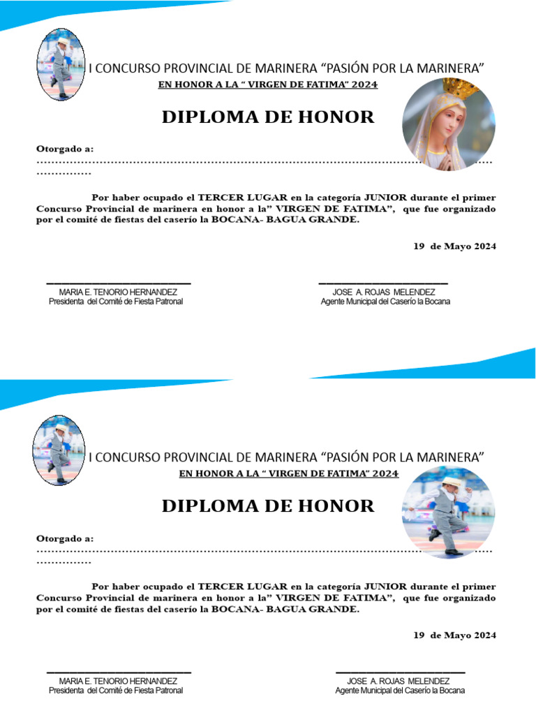 Diplomas Marinera | PDF