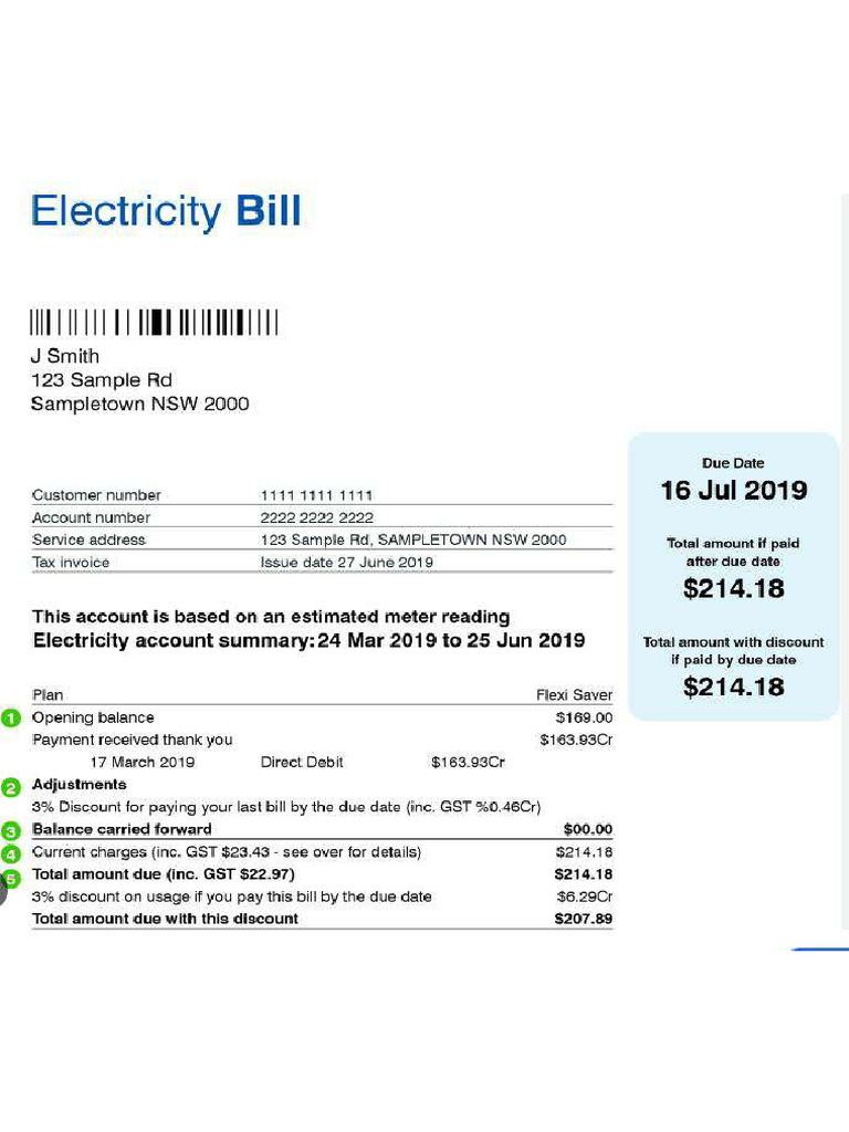 electricity bill | PDF