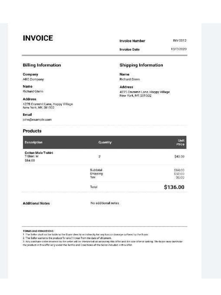 Sample Invoice | PDF