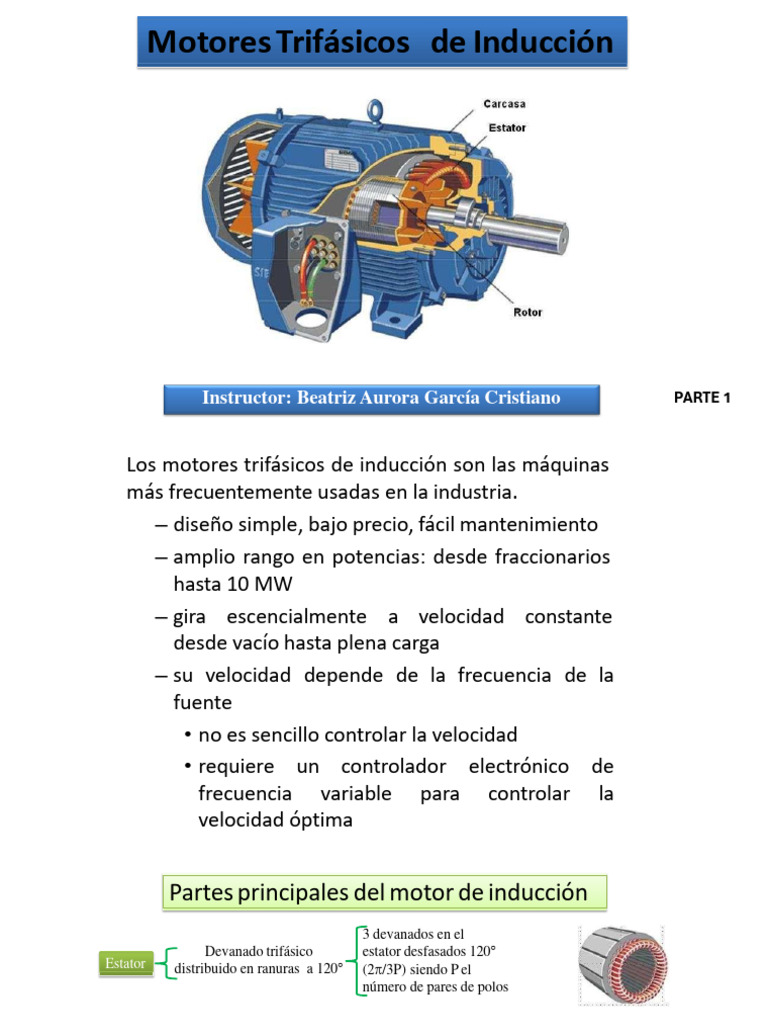 TEMA 1. Motores Trifásicos | Descargar gratis PDF | Motor eléctrico | Cantidades fisicas