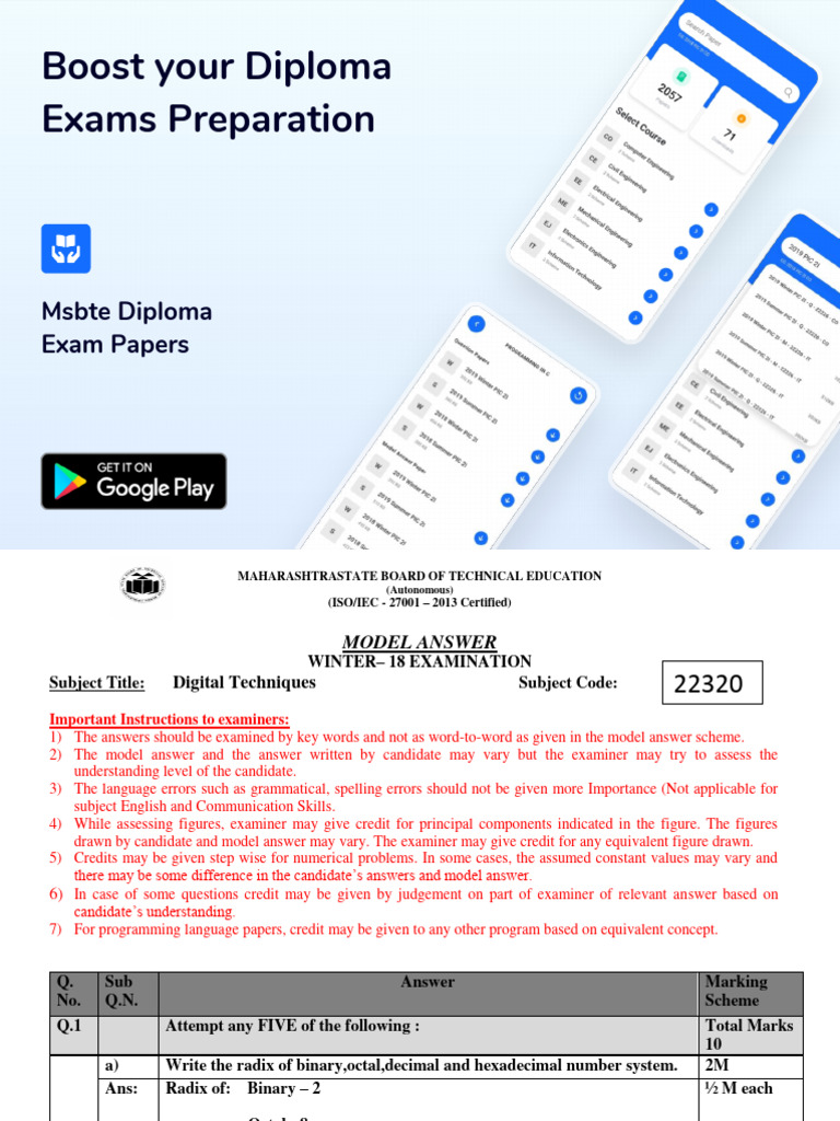 2018 Winter DTE 3I - M - 22320 - CO | PDF | Logic Gate | Electronic Design
