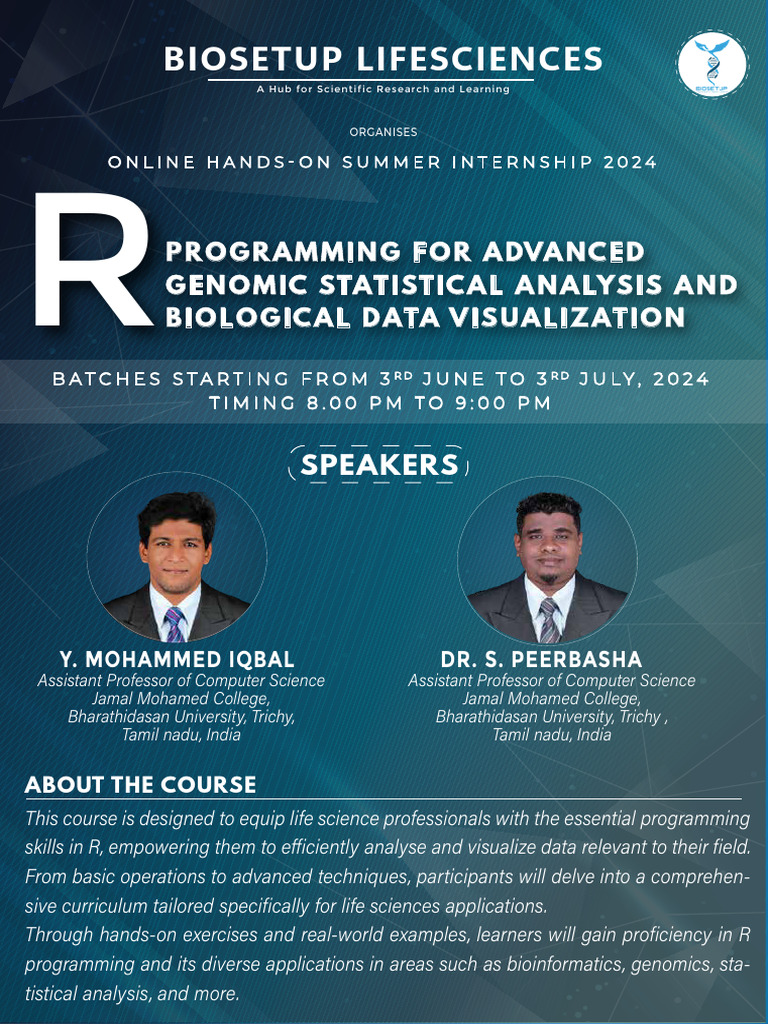 R Programming For Advanced Genomic Statistical Analysis and Biological ...