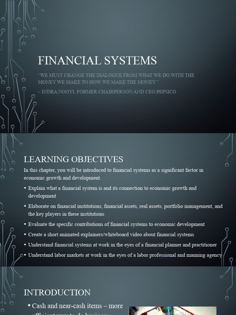Understanding Financial Systems for Growth | PDF | Investing ...