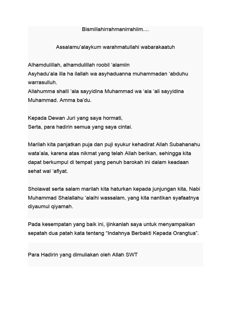 teks pidato mapsi | PDF