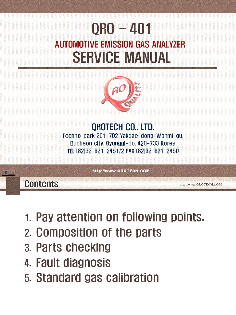 Manual (Service) QRO-401 (ENG) | PDF